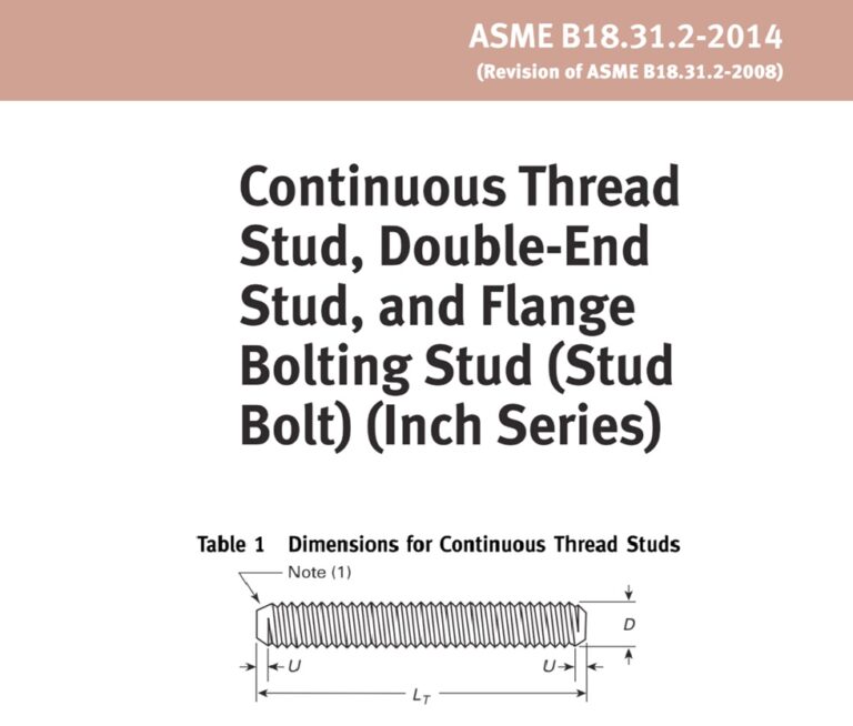 ASME B18.31.2 Continuous Thread Stud Bolts - SEMetalgroup